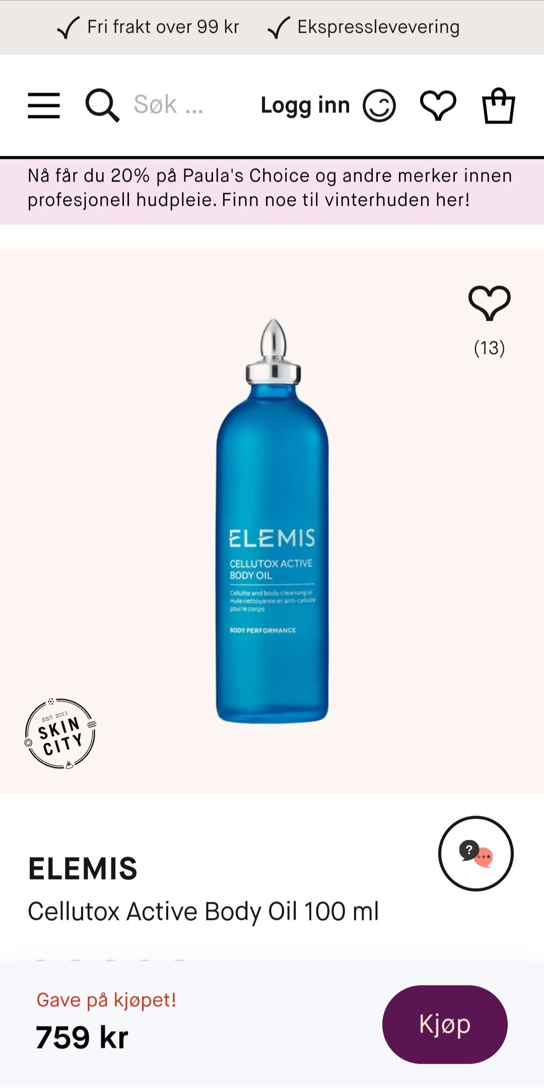 Elemis CELLUTOX ACTIVE BODY OIL | FINN torget