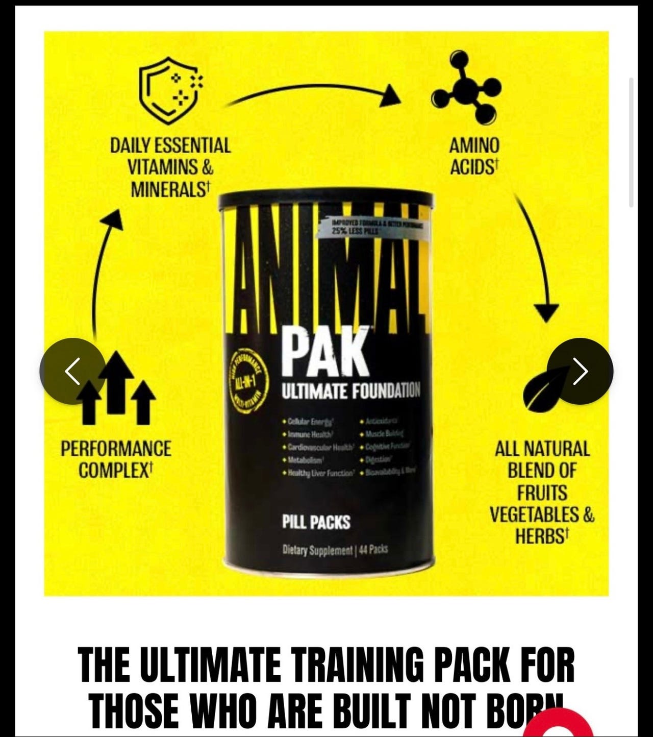 Ny Multivitamins Formula Universal Animal Pak -44 Servings | FINN torget