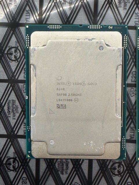 Intel Xeon Gold 6248 Prosessor CPU SRF90 20 kjerner / 40 tråder | FINN ...