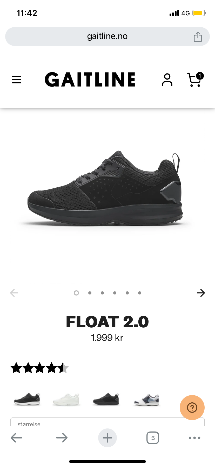 GAITLINE sko Float 2 størrelse. 44 Helt ny! | FINN-torget