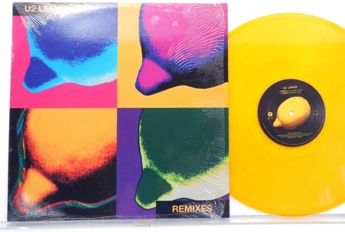 U2 - U2 Lemon (Remixes) / Nice Special Yellow & Transparent US-Release ...