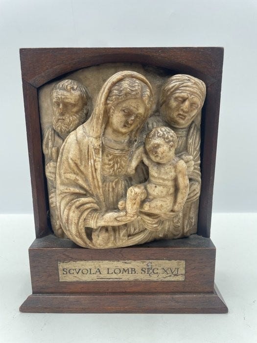 Scuola Lomb. - Skulptur, Madonna con il Bambino e i Santi Girolamo e ...