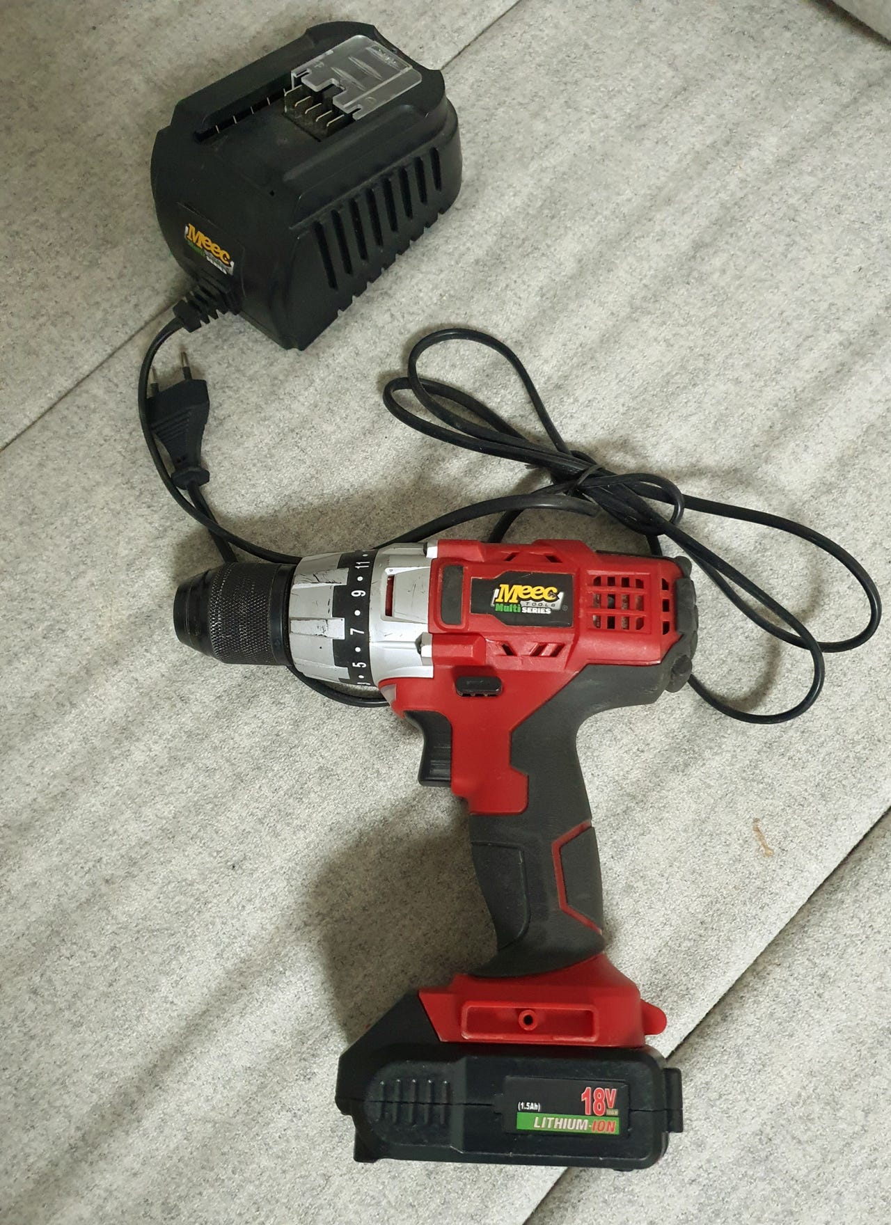 Drill 18v 1,5ah trådløs Meec med lader. Selges billig | FINN torget