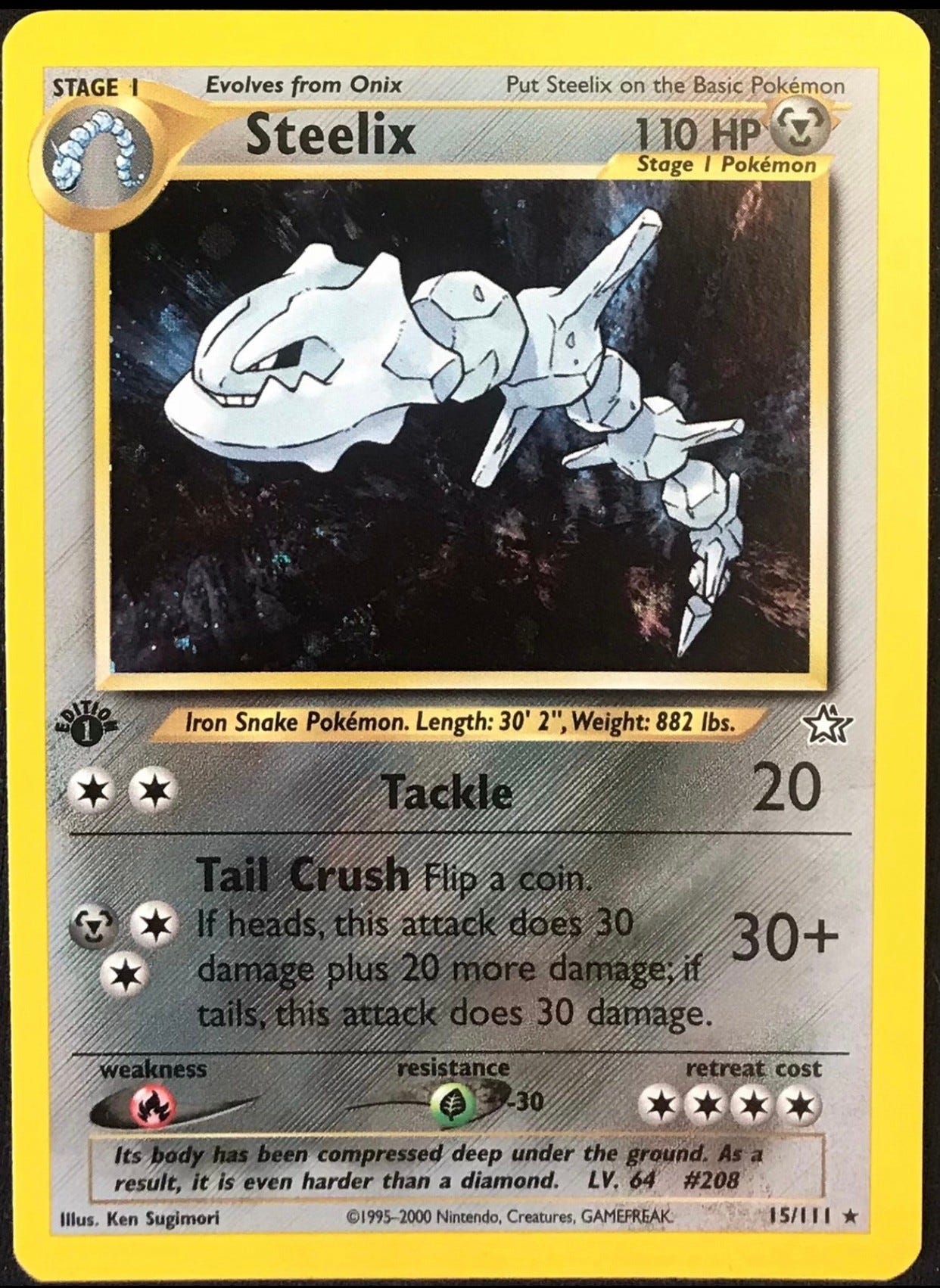 Steelix 1st edition holo pokemon kort | FINN-torget
