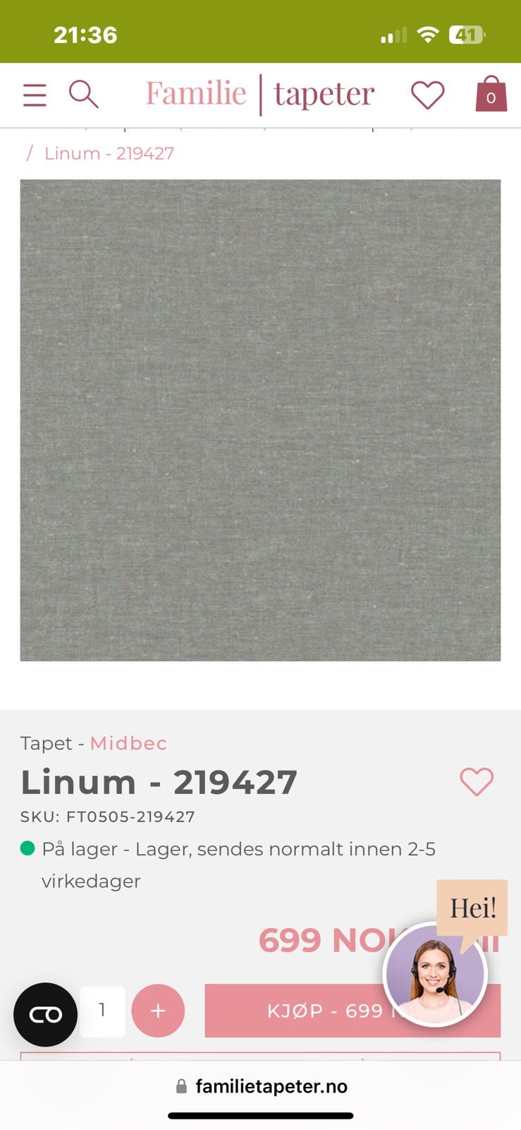 Linum tapet - uåpnede ruller | FINN torget