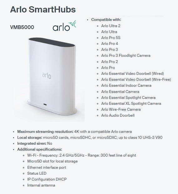 Hvit Arlo SmartHub VMB5000 EU, Den beste Arlo Smarthub ! | FINN-torget