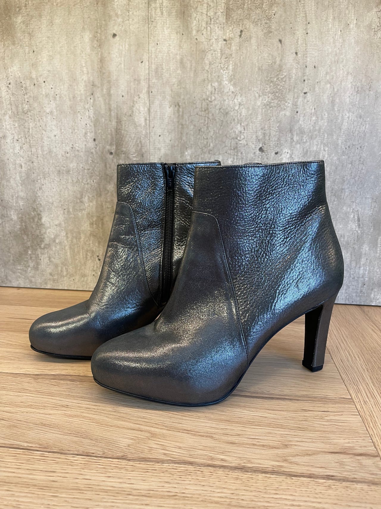 Sko med høye heler, str.38 , svart - sølv | FINN torget