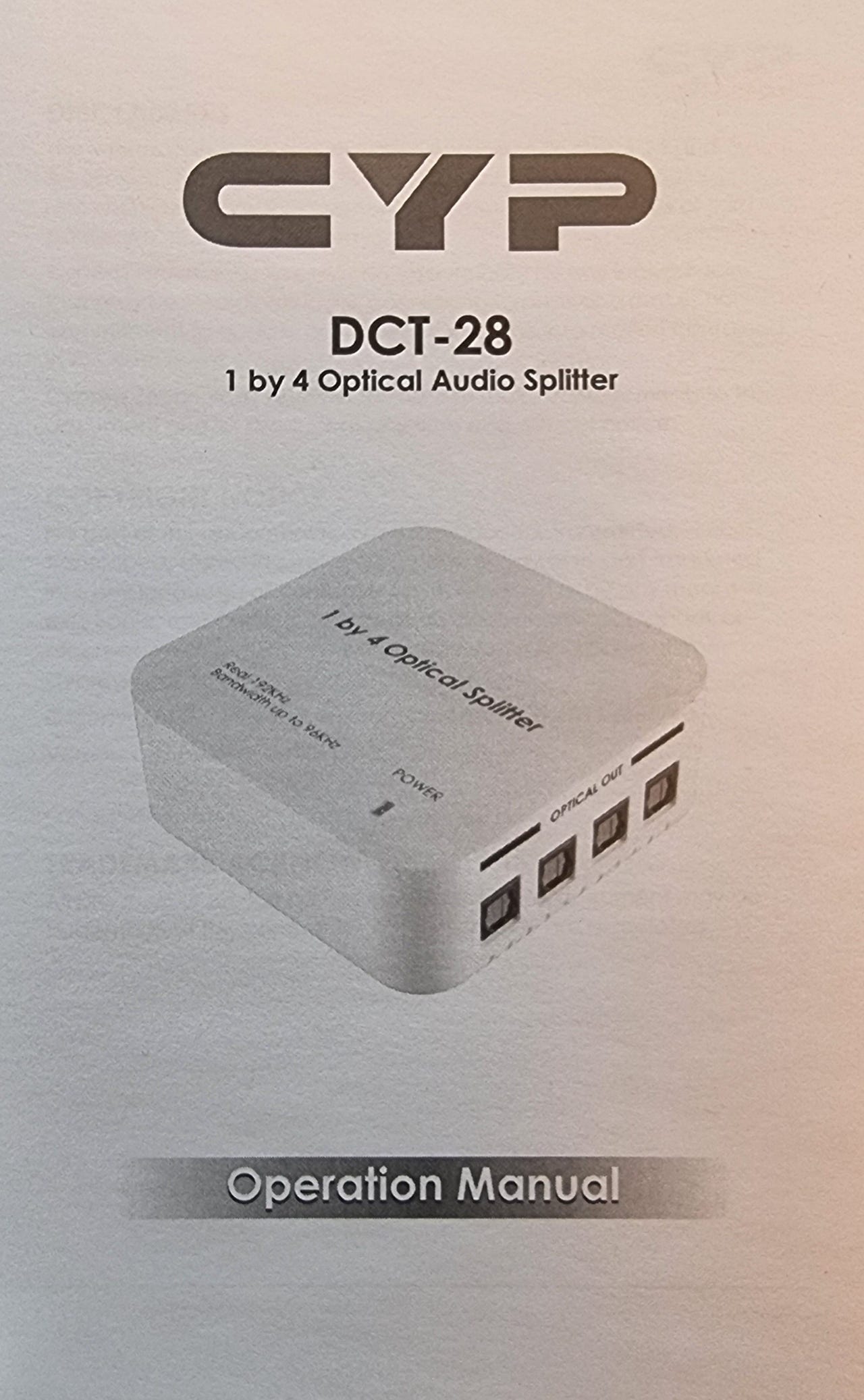 Cypress optisk splitter (tos-link) DCT-28 | FINN-torget