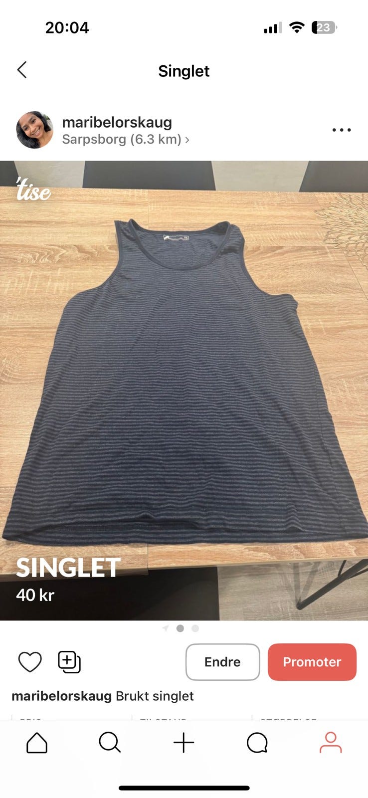 Singlet str XL HERRE | FINN-torget