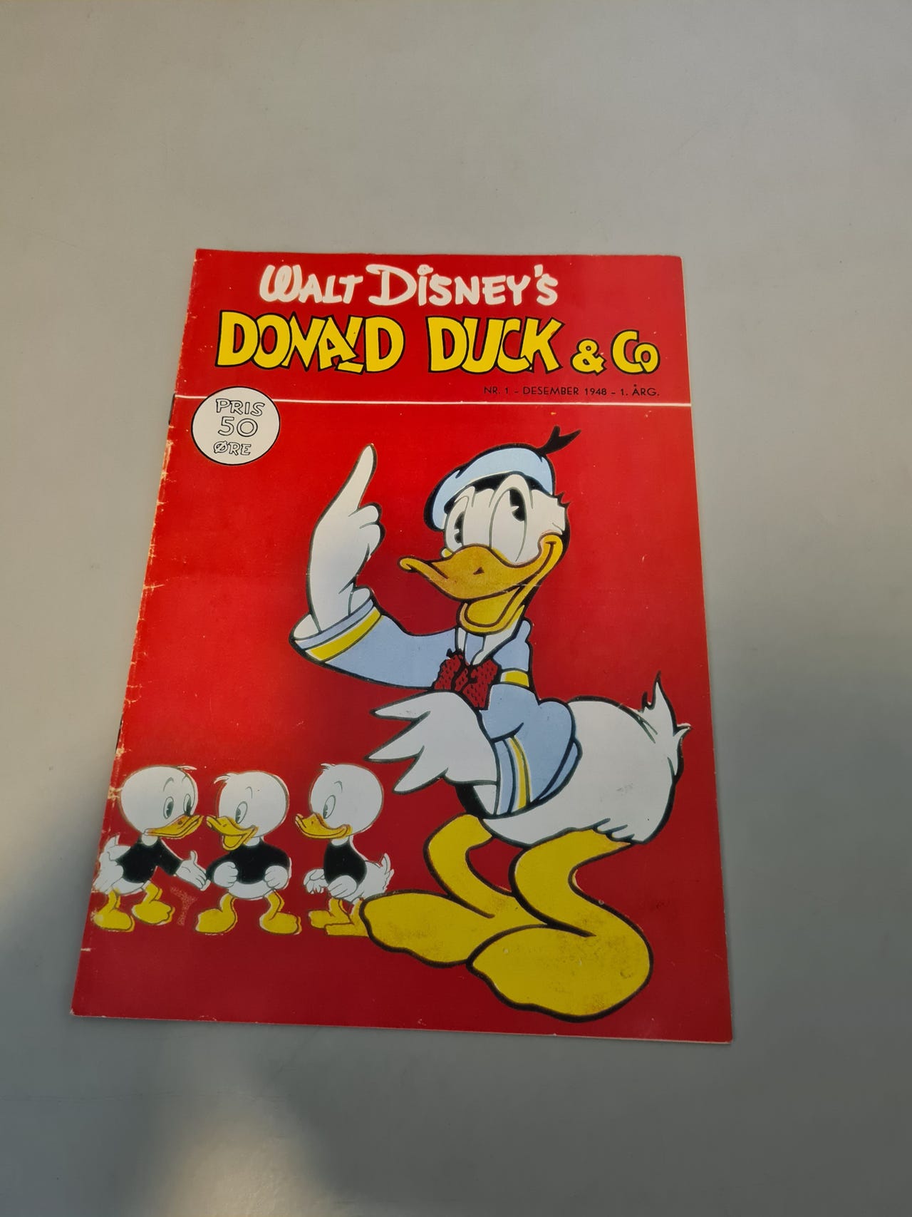BILAG/KOPI av Walt Disney Donald Duck nr. 1 - Desember 1948 - 1 årgang ...