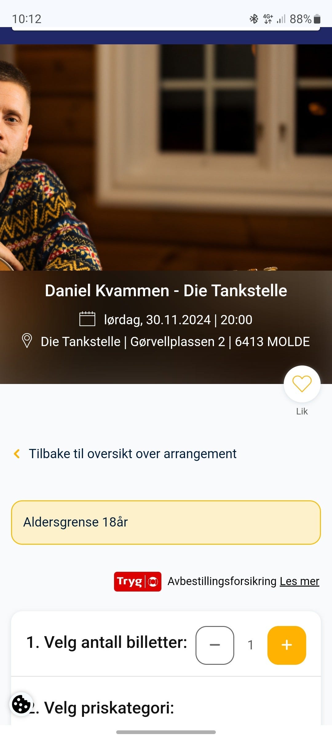 Daniel kvammen intim julekonsert i molde | FINN torget