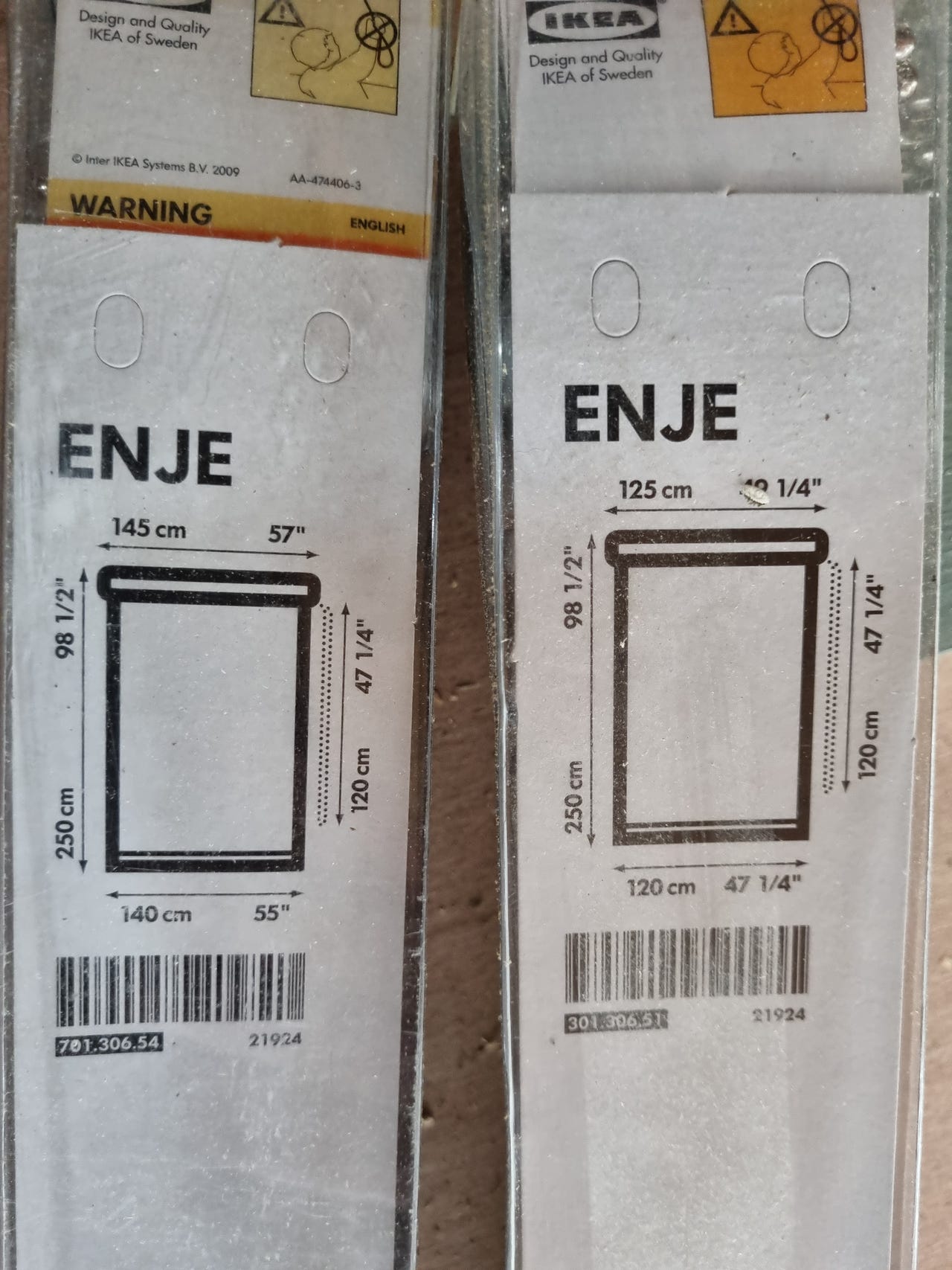 Ikea Enje 145x250 og 125x250 selges billig | FINN torget