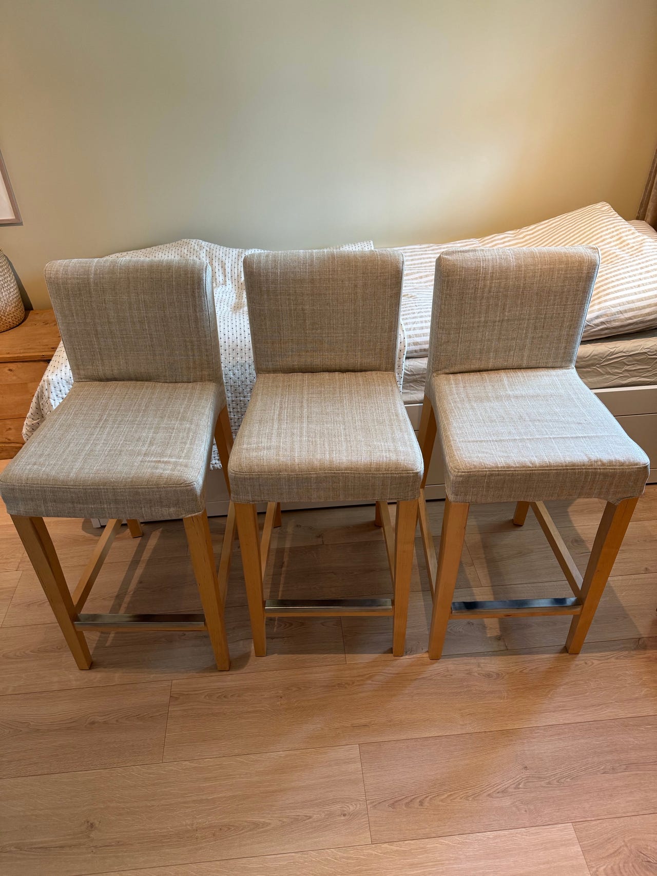 3 stk ikea Henriksdal barstoler med trekk fra Bemz | FINN torget
