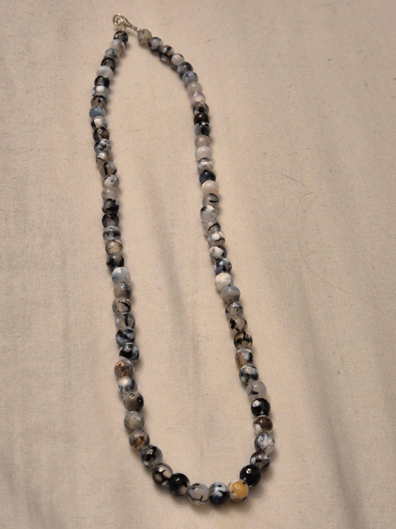 Halskjede med agat dendritt. Sølv 925 | FINN-torget