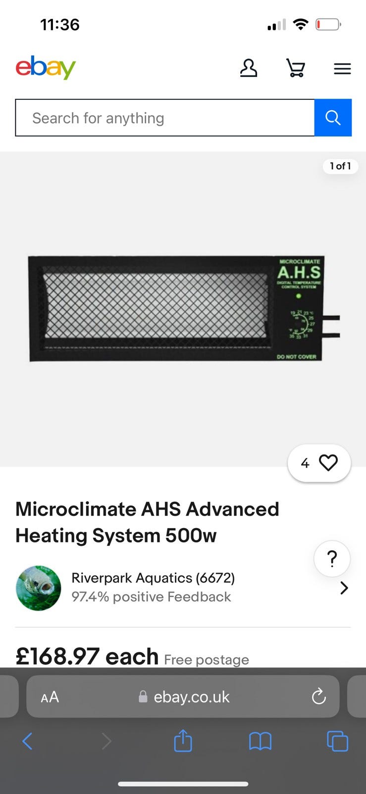 Microclimate AHS 500 - varmeelement til reptiler - ubrukt | FINN-torget