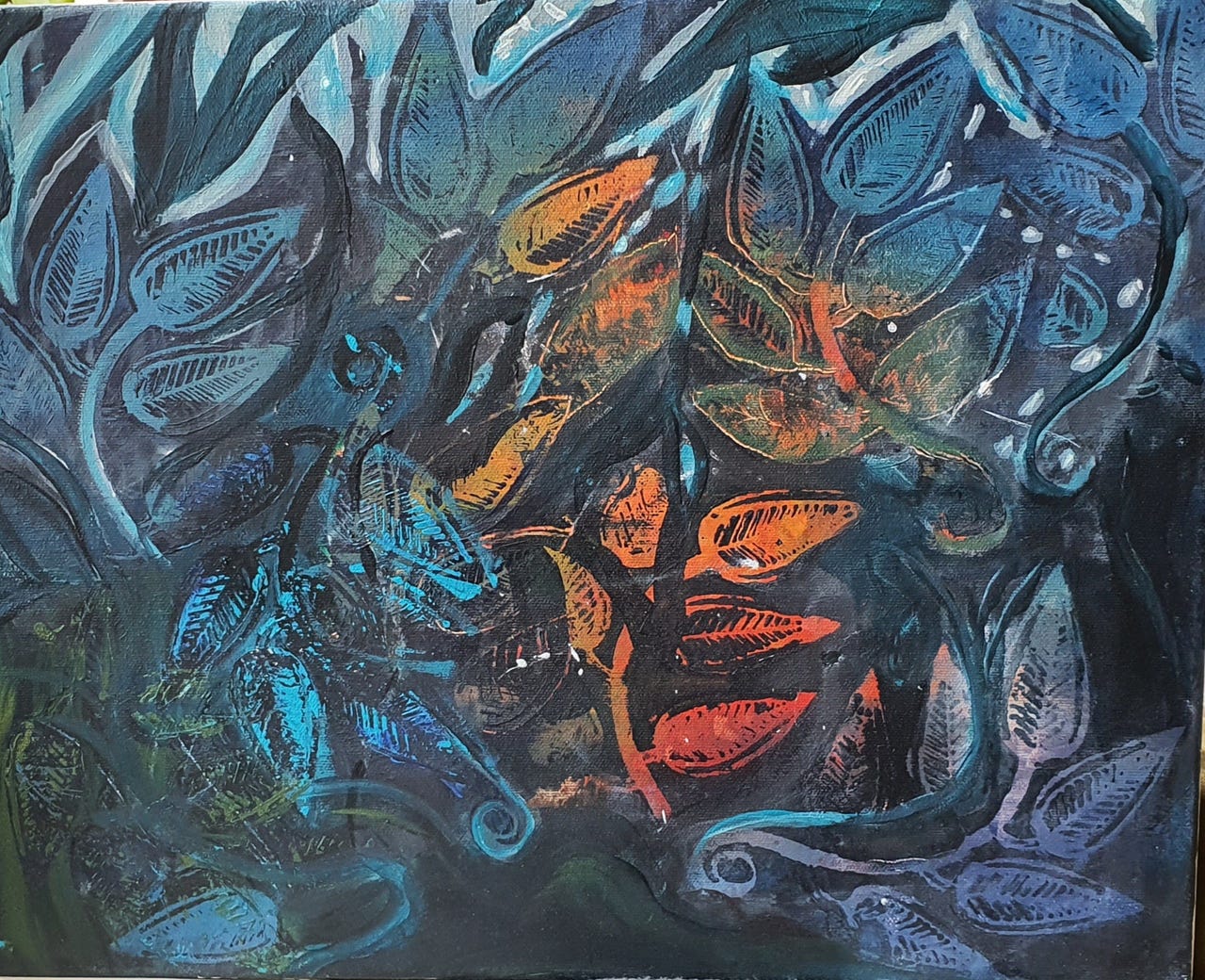 Akryl maleri str. 40 ×50 | FINN-torget