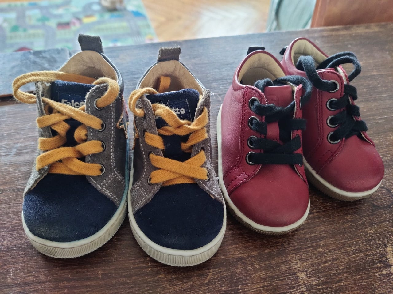 Falcotto Leather shoes size 18 &19 | FINN-torget