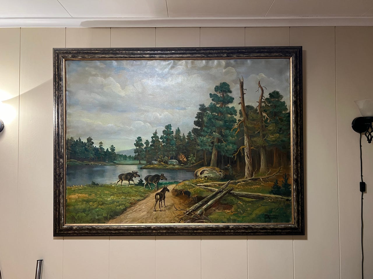 Stort oljemaleri - Sverre Hamnes 165x117cm | FINN-torget