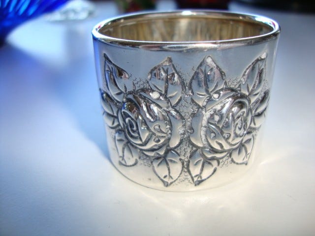 Sølv serviett-ringer, 6 stk. stemplet 830s | FINN-torget