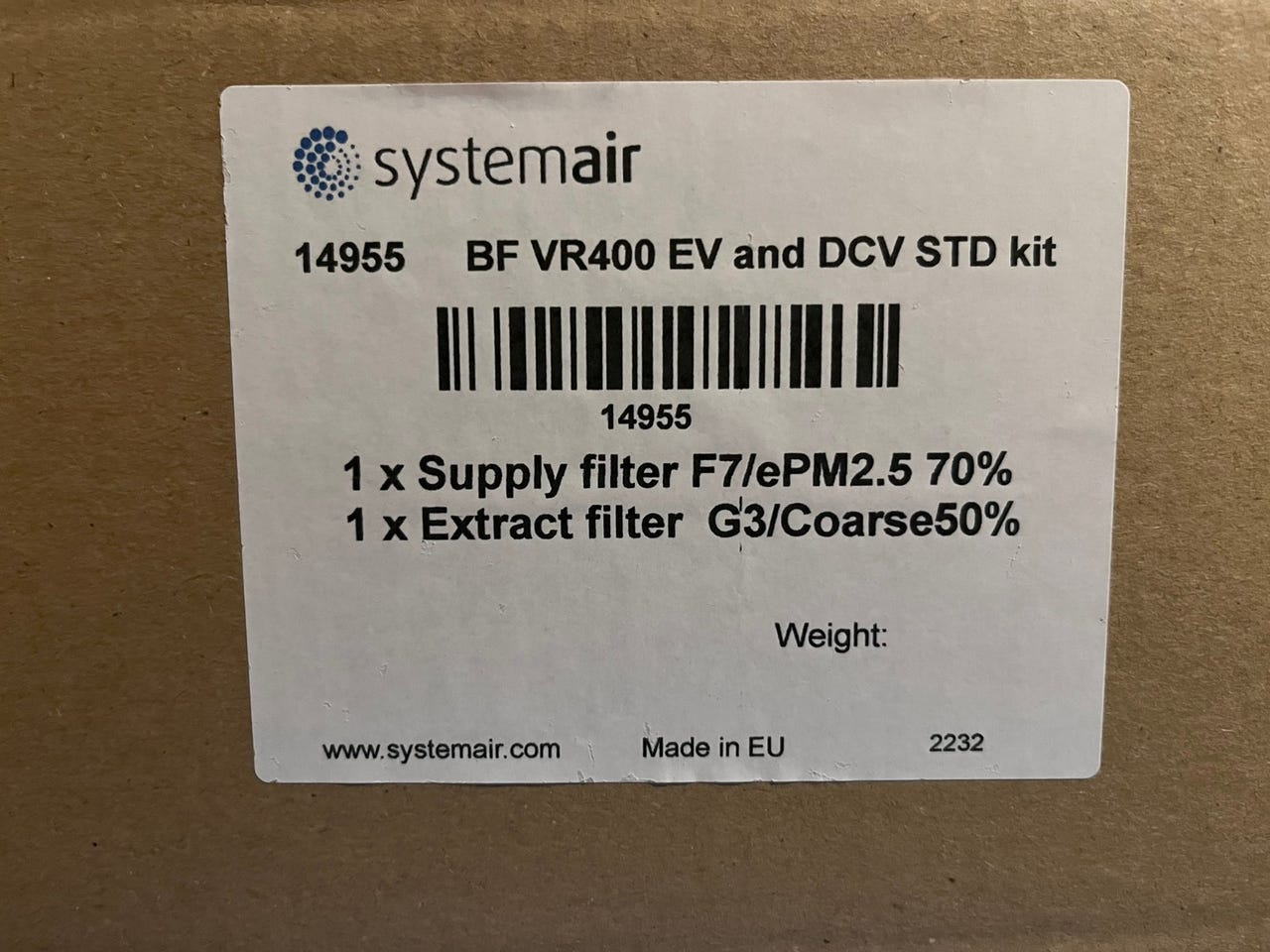 Systemair filter-sett 2 stk. | FINN-torget