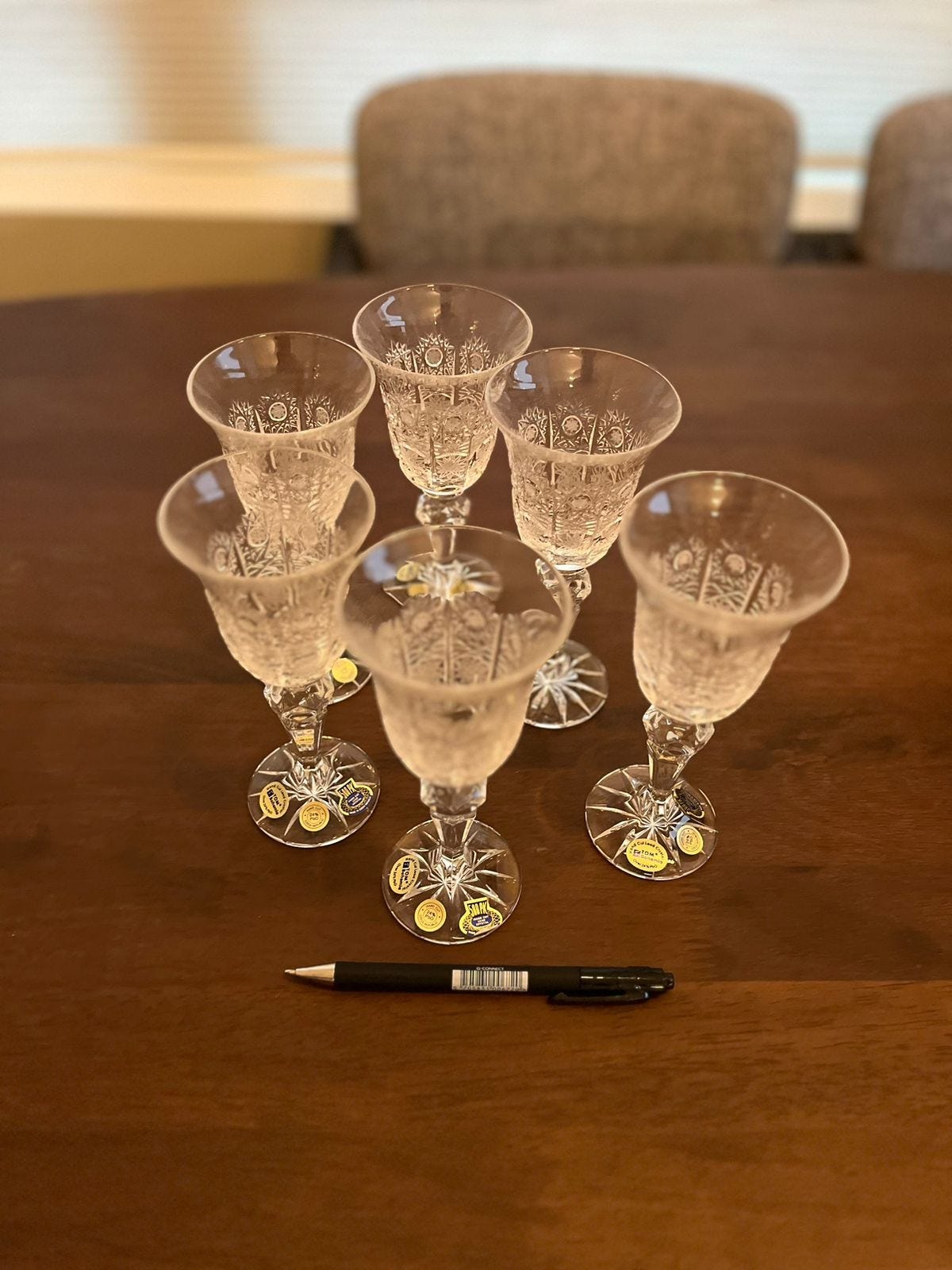 Traditional Bohemian Crystal Glasses 130ml | FINN-torget