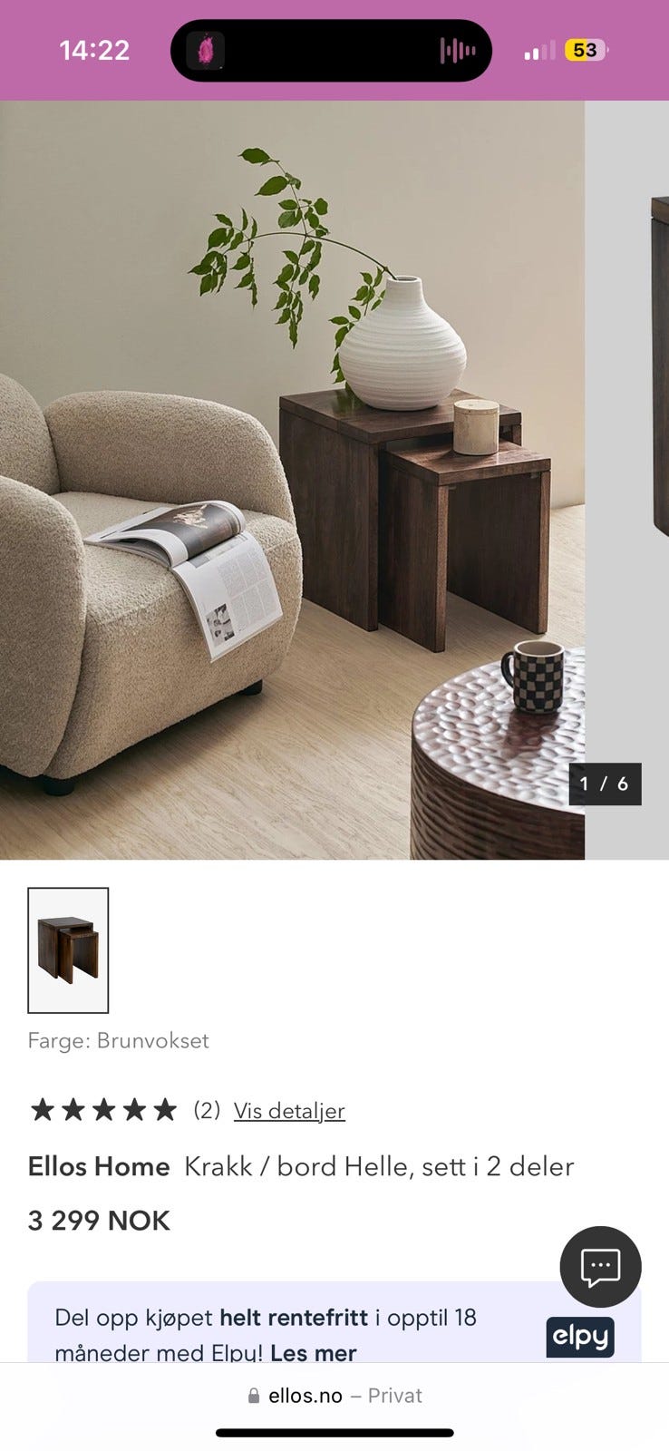 Lite sidebord i heltre | FINN-torget