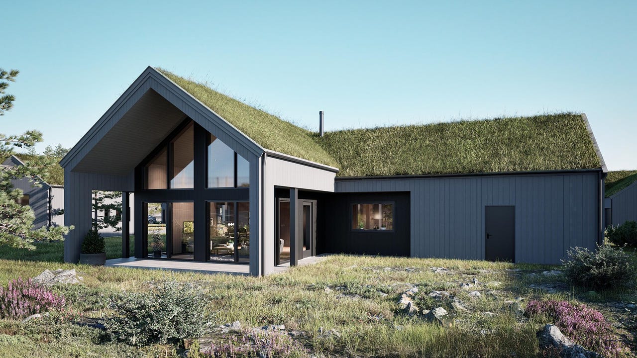 Tomt TN 66-Forsberg 2. Nøkkelferdig- 2 stuer, 5 soverom, dobbel garasje ...