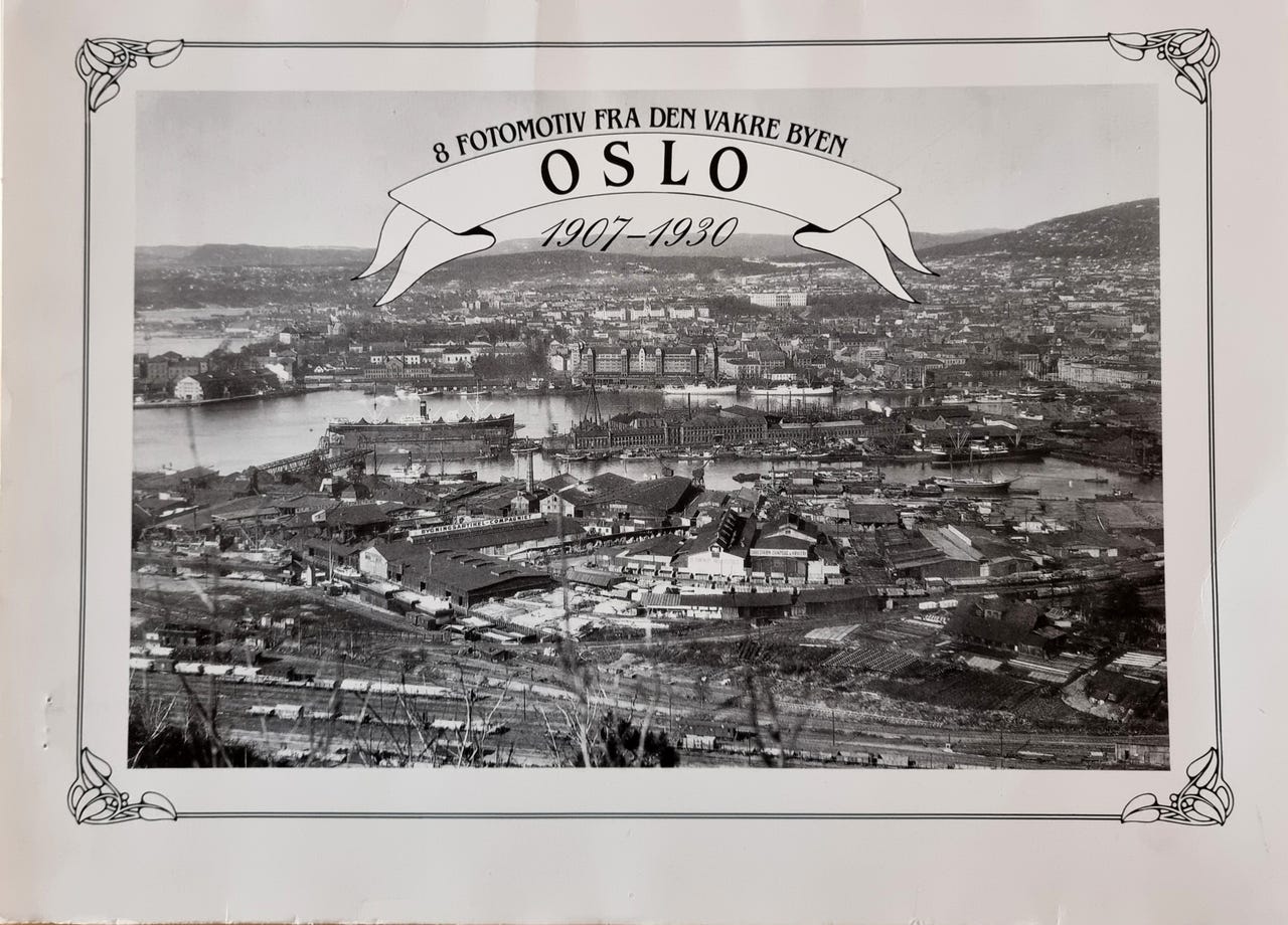 8 fotomotiv fra den vakre byen Oslo, 1907-1930 | FINN-torget