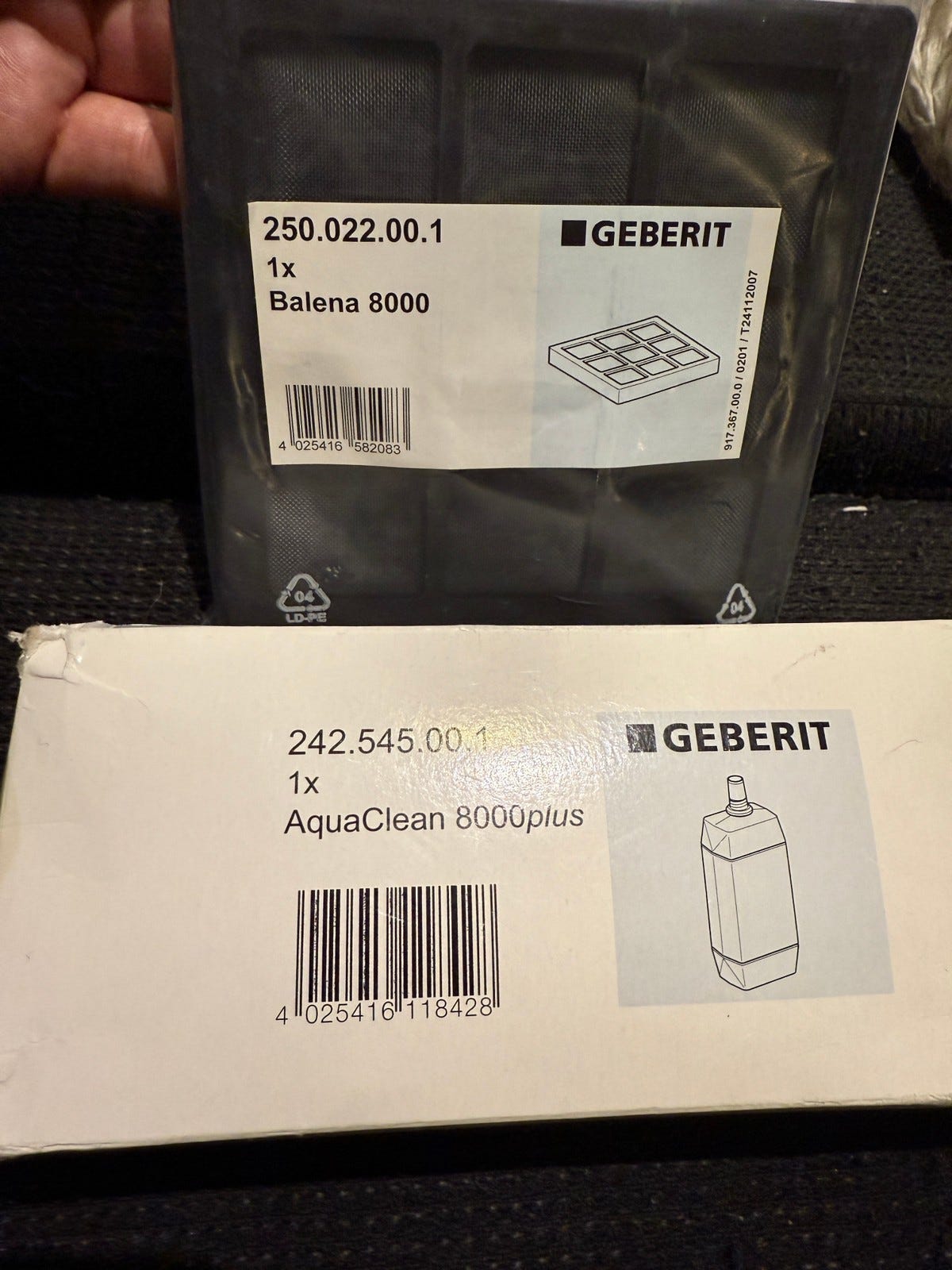 Geberit filter + Aquaclean rensevæske | FINN-torget