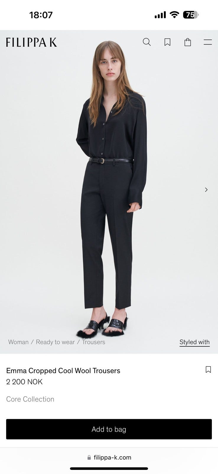 Fillippa K Wool Trousers | FINN-torget