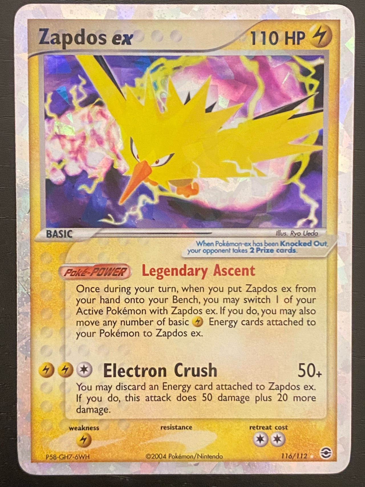 Zapdos EX (Holo) #116 Pokemon Kort Fire Red & Leaf Green | FINN-torget