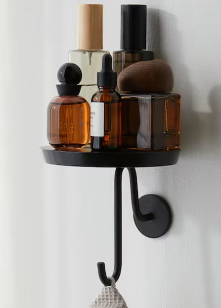 liten sort hylle med krok | FINN-torget