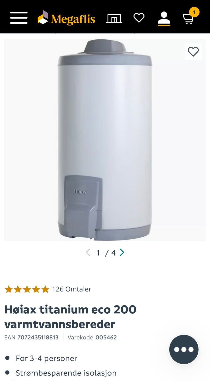 Høiax titanium eco 200 varmtvannsbereder | FINN-torget