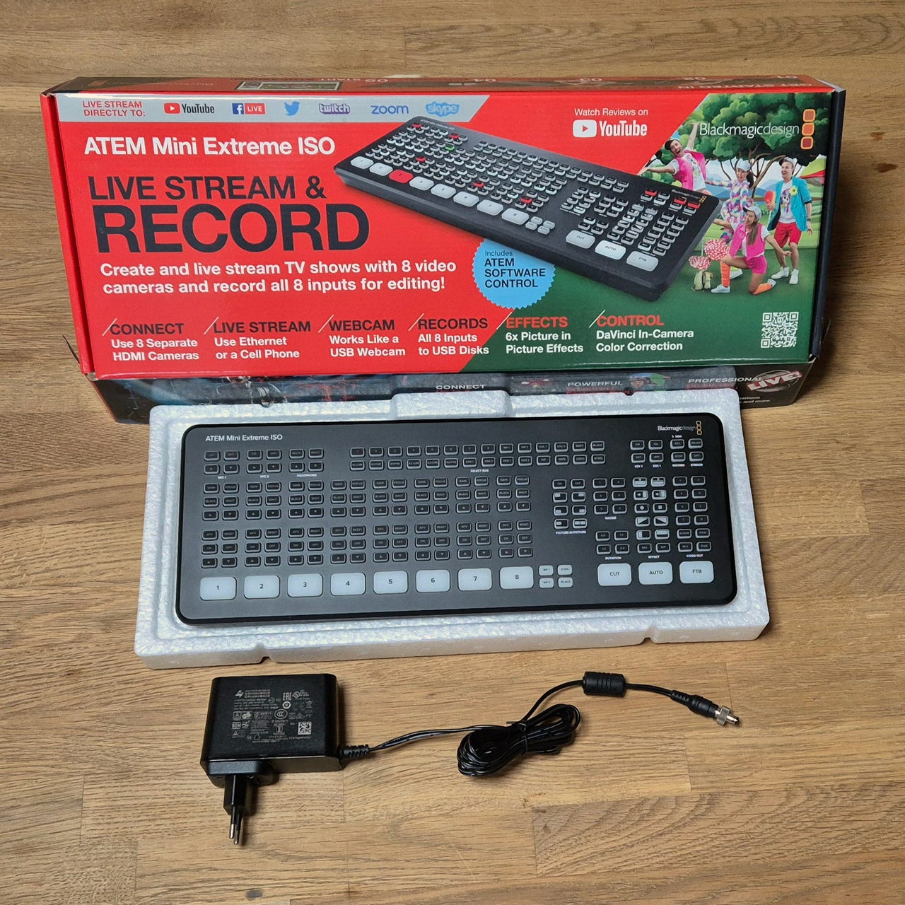 Blackmagic Design Atem Mini Extreme ISO videomikser + Samsung T5 bærbar ...