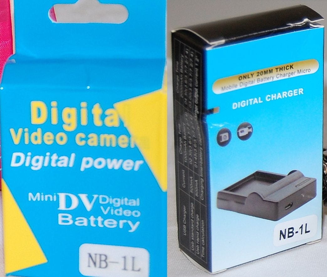 NY USB NB-1L batteri lader, Canon batteri NB-1L/NB-1LH *SE liste den ...