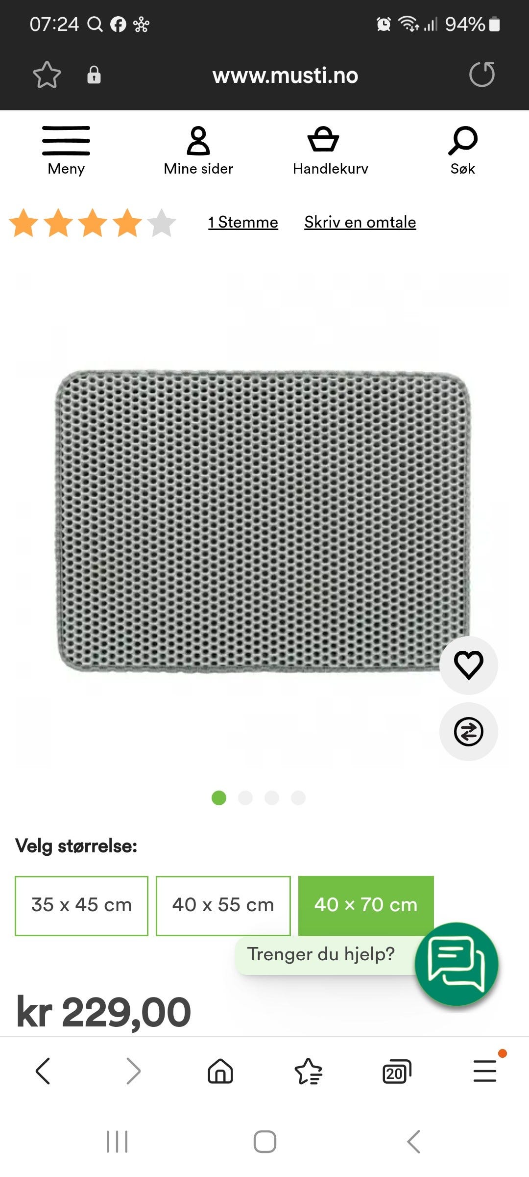 Matte for kattesand samling | FINN-torget