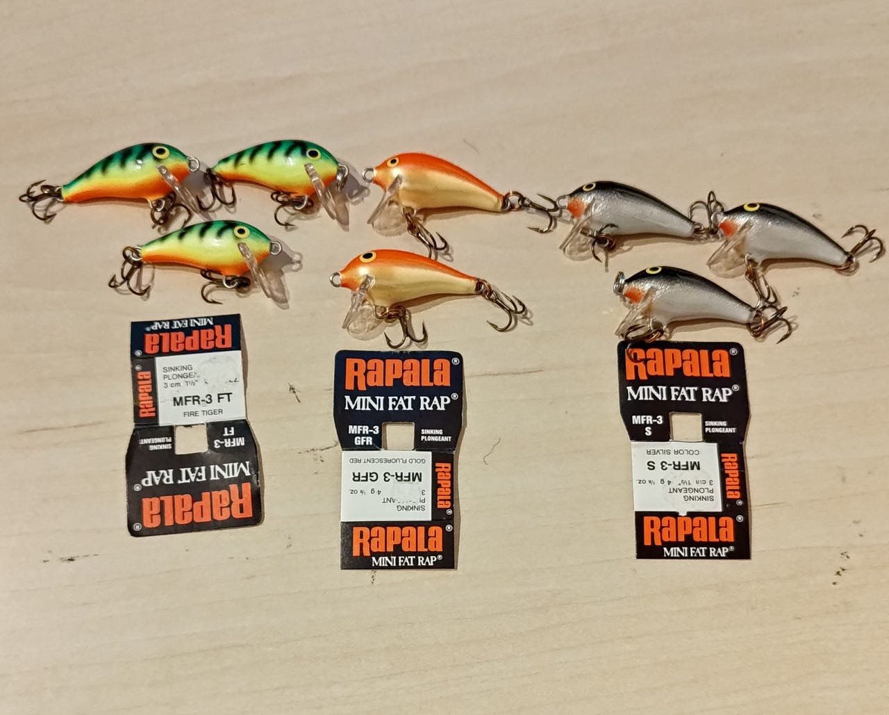 Rapala Mini Fat Rap 3cm 4g 8 stk i ass farger | FINN-torget