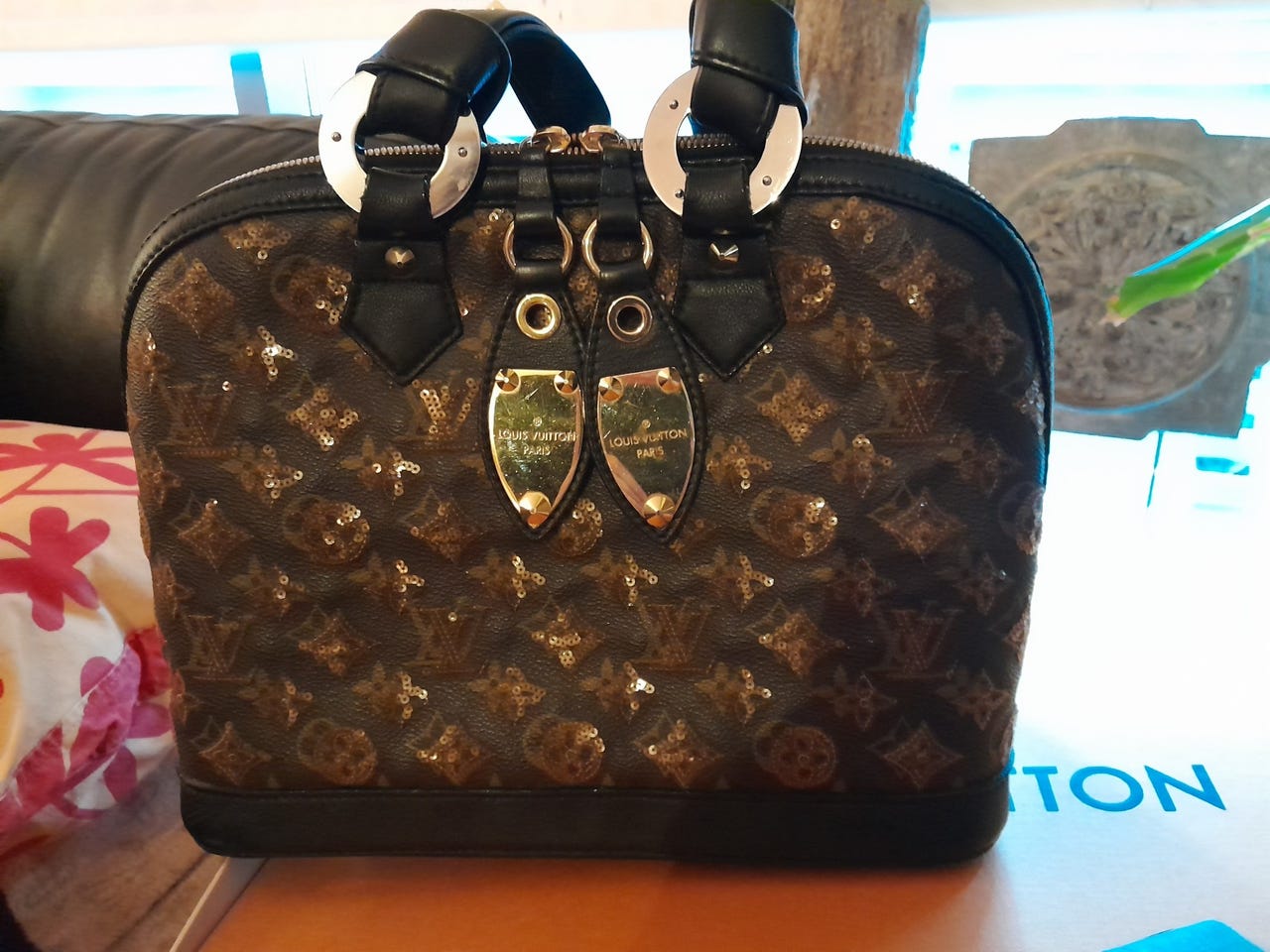 Louis Vuitton Limited Edition Amber Monogram Calfskin Leather Eclipse ...