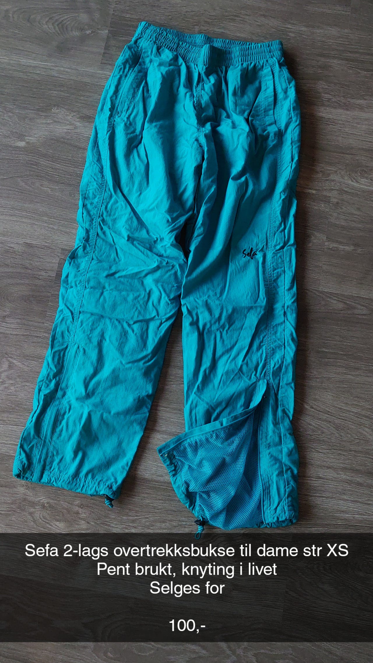 Sefa 2-lags overtrekksbukse til dame str XS | FINN-torget