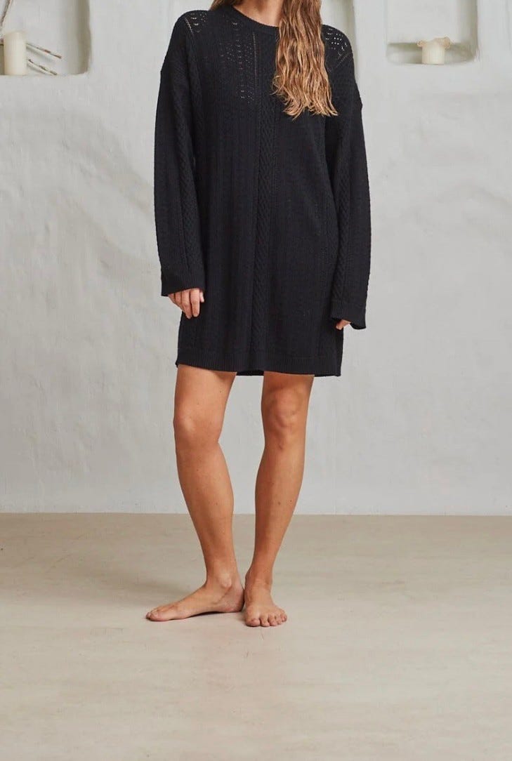 ARNIE SAYS Mika Mix Knit sort ubrukt strikket kjole | FINN-torget