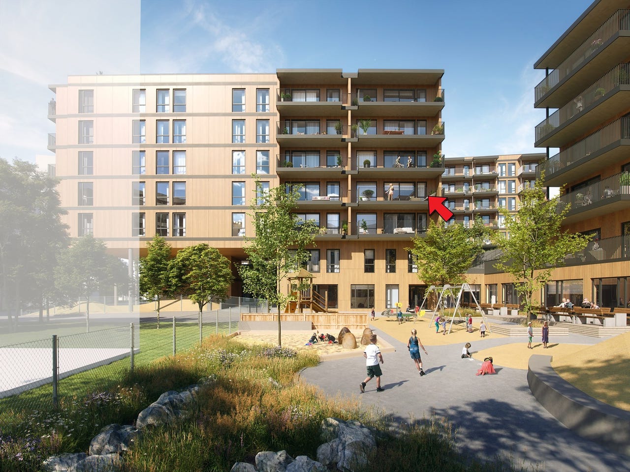 Gjennomgående 4-roms leilighet i 4.etg | Garasje | To balkonger 15,7 m² og 10,9 m² | Lav dok ...