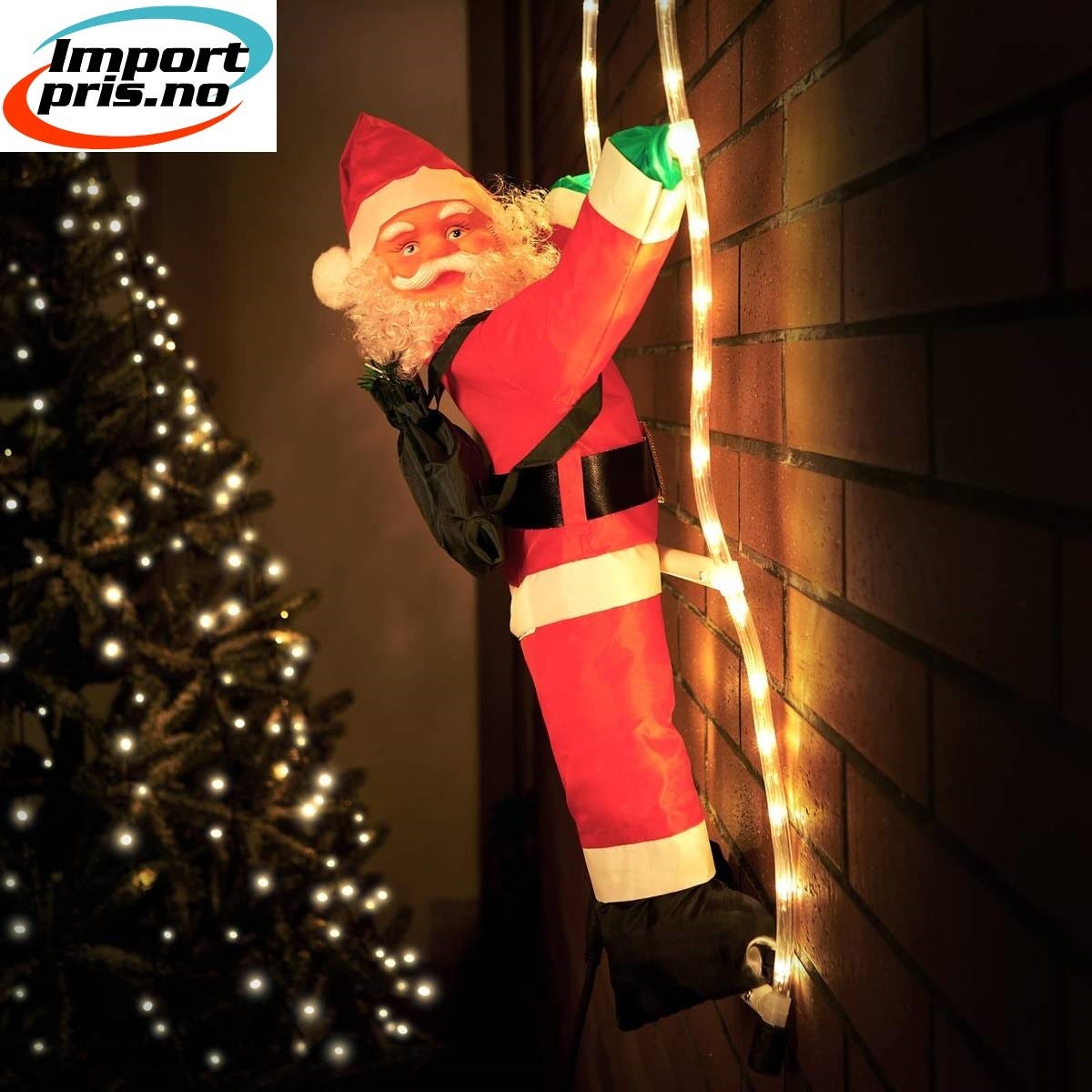 Julenisse på LED stige | FINN-torget