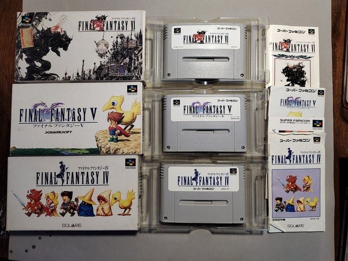 Nintendo - Snes - Nintendo Super Famicom Final Fantasy IV & V & VI set ...