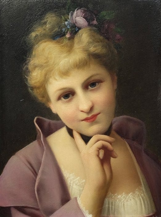 Giovanni Rota (1860 - 1900) - Portrait of a Lady | FINN-torget