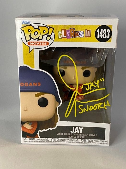 Funko - Funko Pop Jay #1483 Clerks Signed by Jason Mewes Certificate w ...
