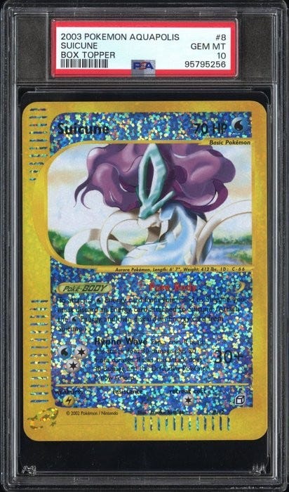 Pokémon Graded card - 2003 Aquapolis Suicune Box Topper - PSA 10 | FINN ...