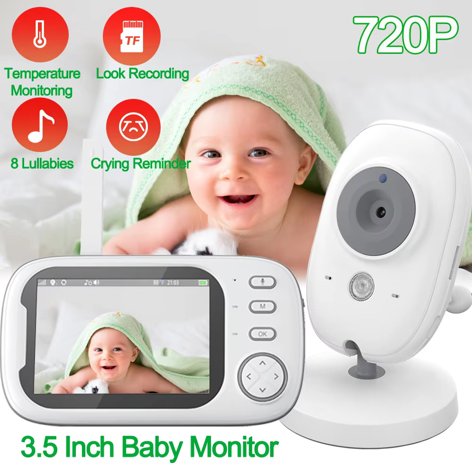 Ny Babymonitor 3,5-tommers Video Babycall | FINN-torget