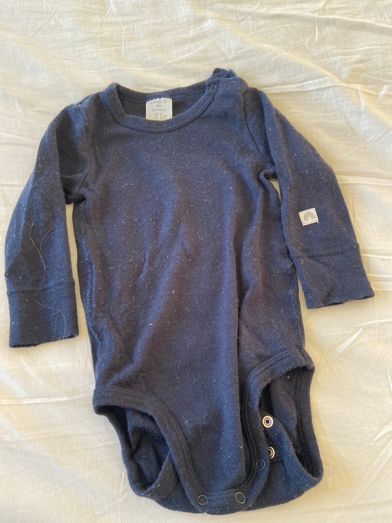 Ullbody mørk blå Lindex str 80 | FINN-torget