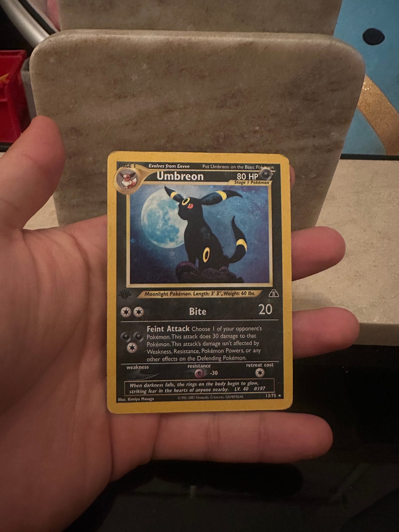 First Edition Umbreon Holo Neo Discovery Pokemon | FINN-torget