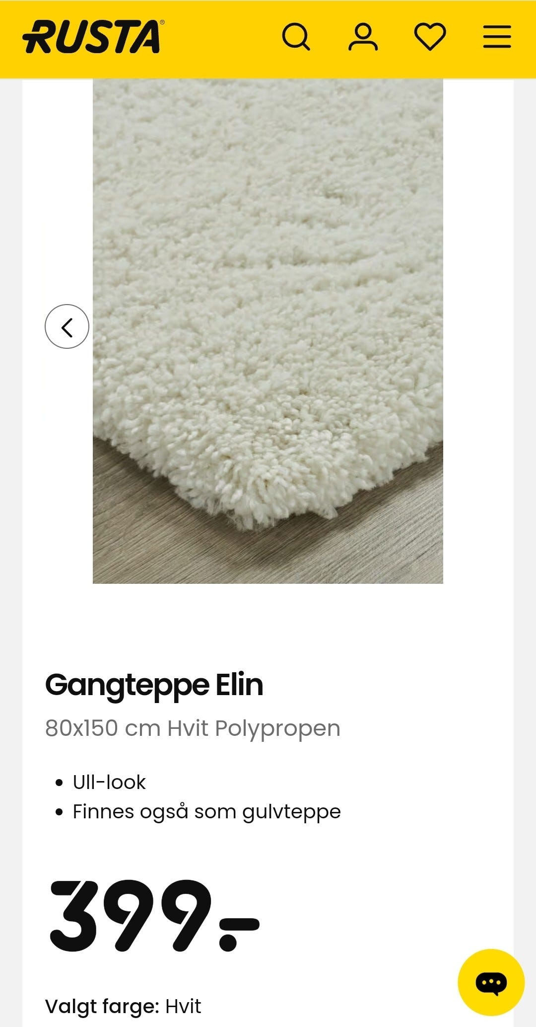 Teppe hvit 80x150 | FINN-torget